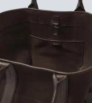 TOM FORD Suede Tote Bag With Leather Trim