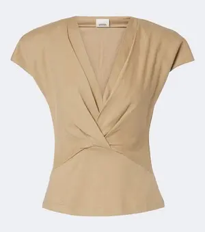 Isabel Marant Étoile Nadrine Cotton Jersey Top - Beige