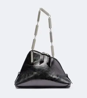 Attico La Scala Medium Leather Tote Bag - Grey