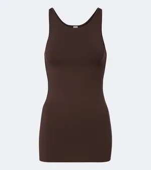 TOTEME Ribbed Knit Tank Top - Brown