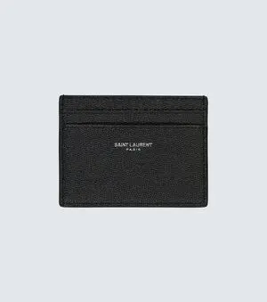 Saint Laurent Leather Card Holder - Black