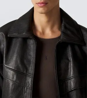 Saint Laurent Cassandre Cotton Tank Top - Brown