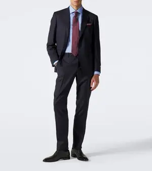 Canali Pinstripe Wool Suit - Blue
