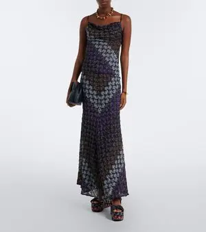 Missoni Julia Lamé Platform Sandals - Blue