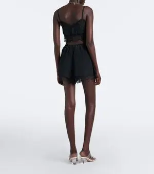 Simone Rocha Lace-trimmed Shorts - Black