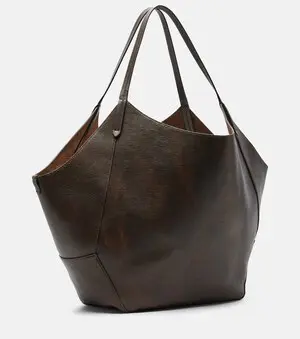 Brunello Cucinelli Monili Medium Leather Tote Bag