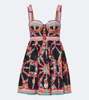 Dolce & Gabbana Carretto Cotton Mini Dress - Multicoloured