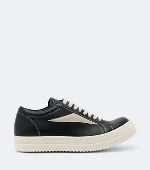Rick Owens Leather Lace-up Sneakers - Black