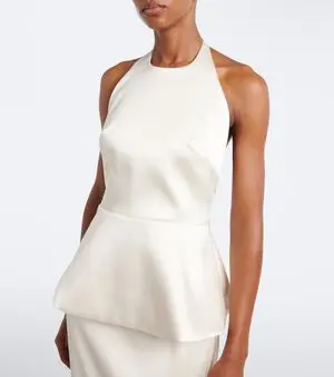 RÓHE Peplum Satin Gown