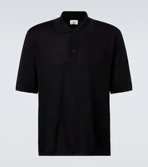 Saint Laurent Wool Polo Shirt - Black