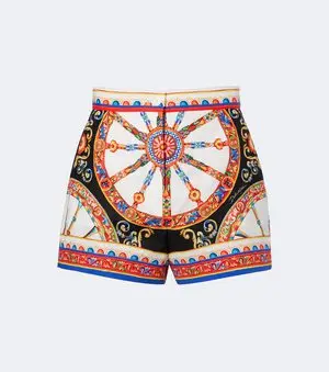 Dolce & Gabbana Carretto Cotton Poplin Shorts - Multicoloured