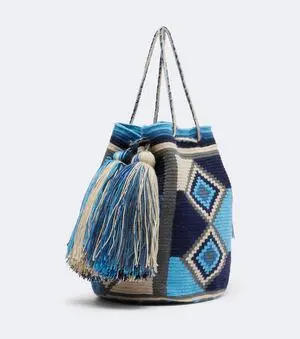 JW Anderson La Mochila Wayuu Woven Bucket Bag - Multicoloured