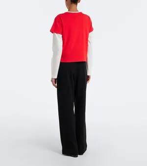 LESET Arielle Crêpe Wide-leg Pants - Black