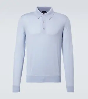 TOM FORD Cashmere And Silk Polo Sweater - Blue