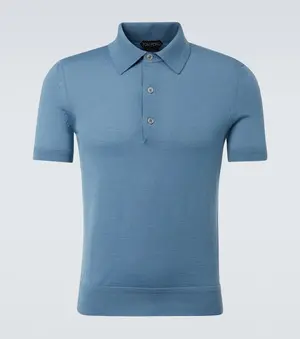 TOM FORD Cashmere And Silk Polo Sweater - Blue