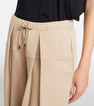Sportmax Pleated Cotton-blend Jersey Sweatpants