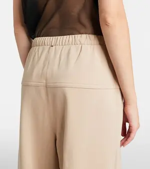 Sportmax Pleated Cotton-blend Jersey Sweatpants