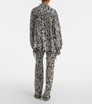 Dries Van Noten Printed Straight Pants - Black