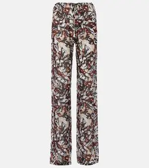 Dries Van Noten Printed Straight Pants - Brown