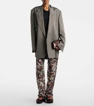 Dries Van Noten Printed Straight Pants - Brown