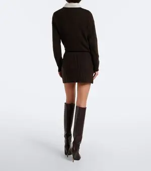 Jardin Des Orangers Wool And Cashmere Jacquard Miniskirt