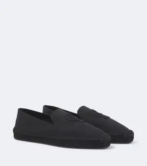 CHRISTIAN LOUBOUTIN Embroidered Canvas Espadrilles - Black