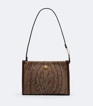Etro Arnica Small Coated Canvas Top Handle Bag - Brown