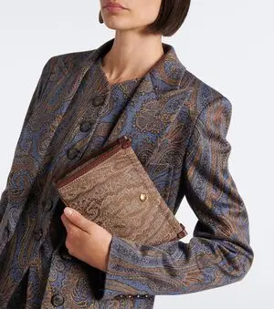 Etro Arnica Small Coated Canvas Top Handle Bag