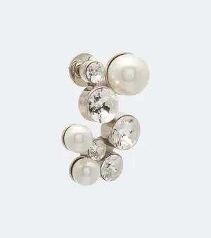 Dries Van Noten Crystal And Faux Pearl Earrings