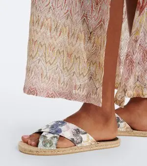 Missoni Harlow Lamé Espadrille Sandals