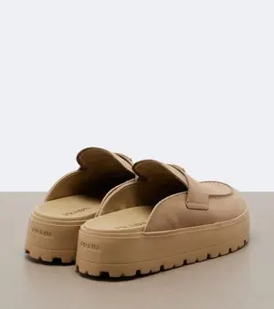 Prada Suede Mules - Beige
