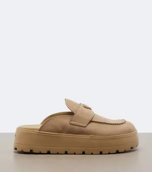 Prada Suede Mules - Beige