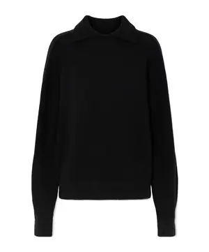 Khaite Jackson Long-sleeved Knitted Polo Shirt - Black