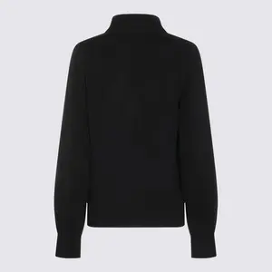 Khaite Jackson Long-sleeved Knitted Polo Shirt - Black