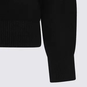 Khaite Jackson Long-sleeved Knitted Polo Shirt - Black