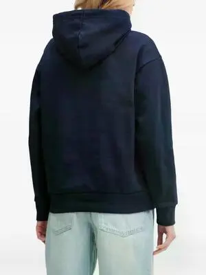 Lacoste Logo Patch Drawstring Hoodie - Blue