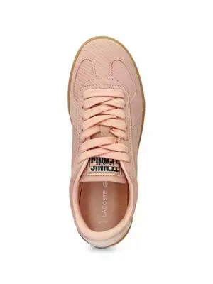 Lacoste Ribbed Texture Logo Sneakers - Pink