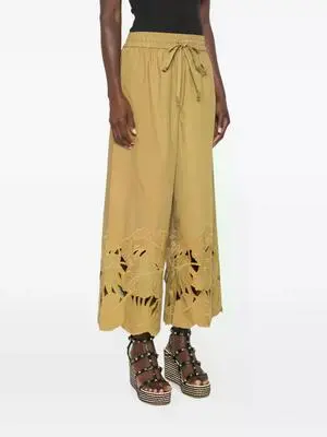 Zimmermann Mahon Embroidered Cut-out Trousers