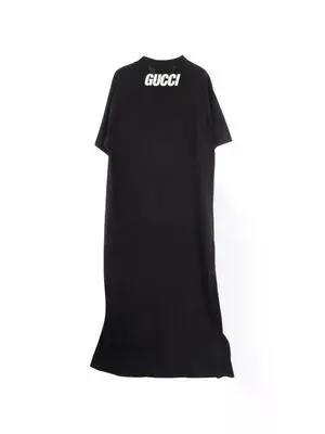 Gucci Rose Print Logo T-shirt Dress