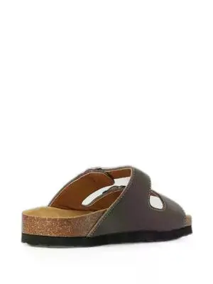 Woolrich Grained Leather Buckled Sandals