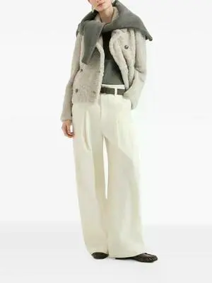 Brunello Cucinelli Shearling Pea Coat