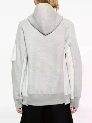 Sacai Panelled Zip-up Hoodie