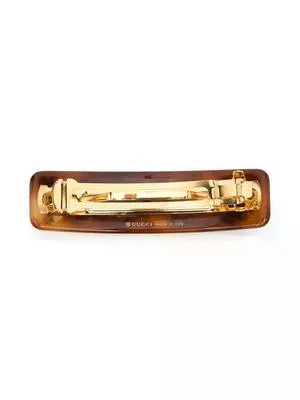 Gucci Crystal Logo Hair Clip