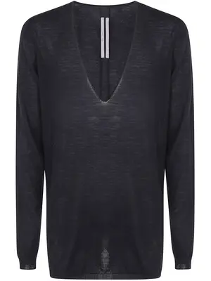 Rick Owens Sweater V-neck "oversized V - Black