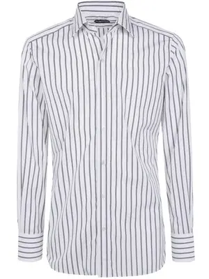 TOM FORD Shirt Slim Fit "popeline Stripe - White