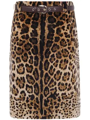 MAX MARA Skirt Leopard Print "mst Falange"