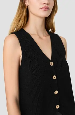 French Connection Mozart Rib V-neck Vest
