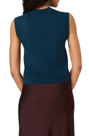 French Connection Babysoft Crewneck Sweater Tank - Deep Teal