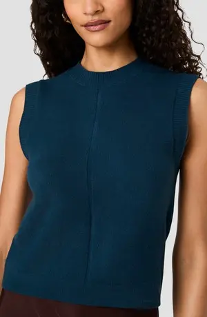 French Connection Babysoft Crewneck Sweater Tank - Deep Teal