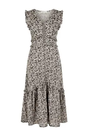 BRUNNA.CO Floral Print Cotton Midi Dress